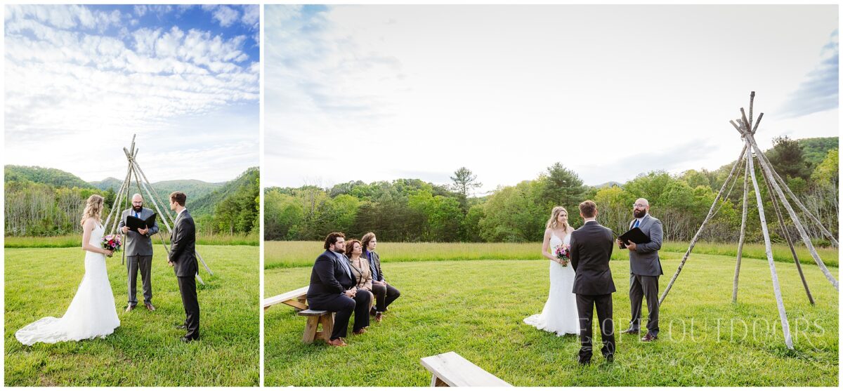 Elopement at Paint Rock Farm ~ Hot Springs NC ~ Elope Outdoors