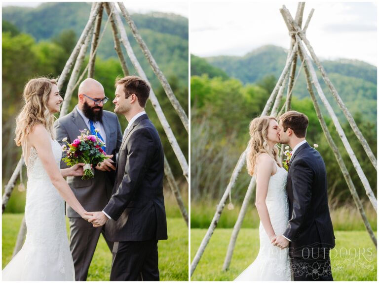 Elopement at Paint Rock Farm ~ Hot Springs NC ~ Elope Outdoors
