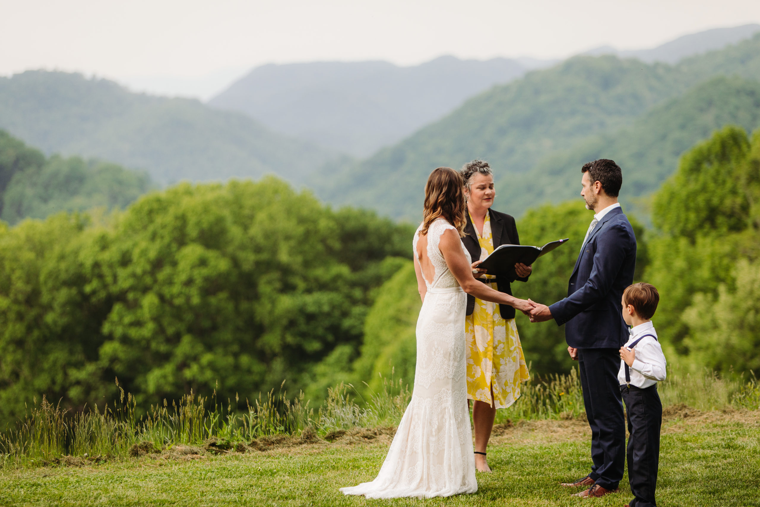 Asheville Elopement Ceremony Vow Rewnewal with child present ~ Elope ...