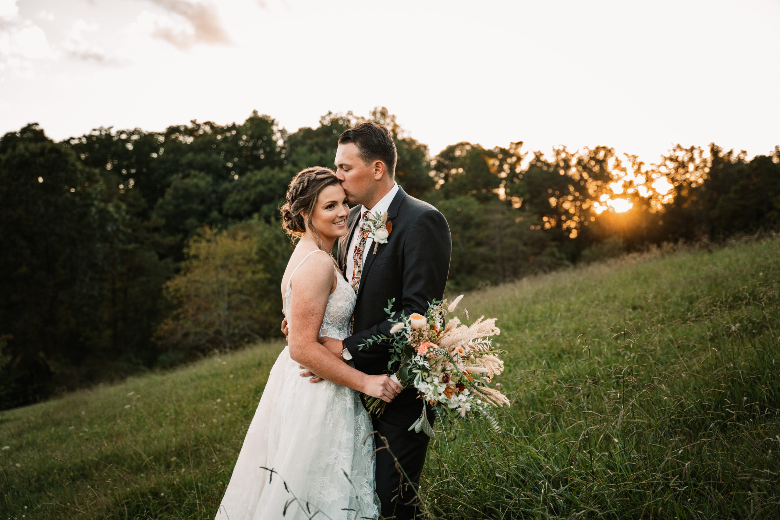 Couple embraces Chestnut Ridge ~ Elope Outdoors