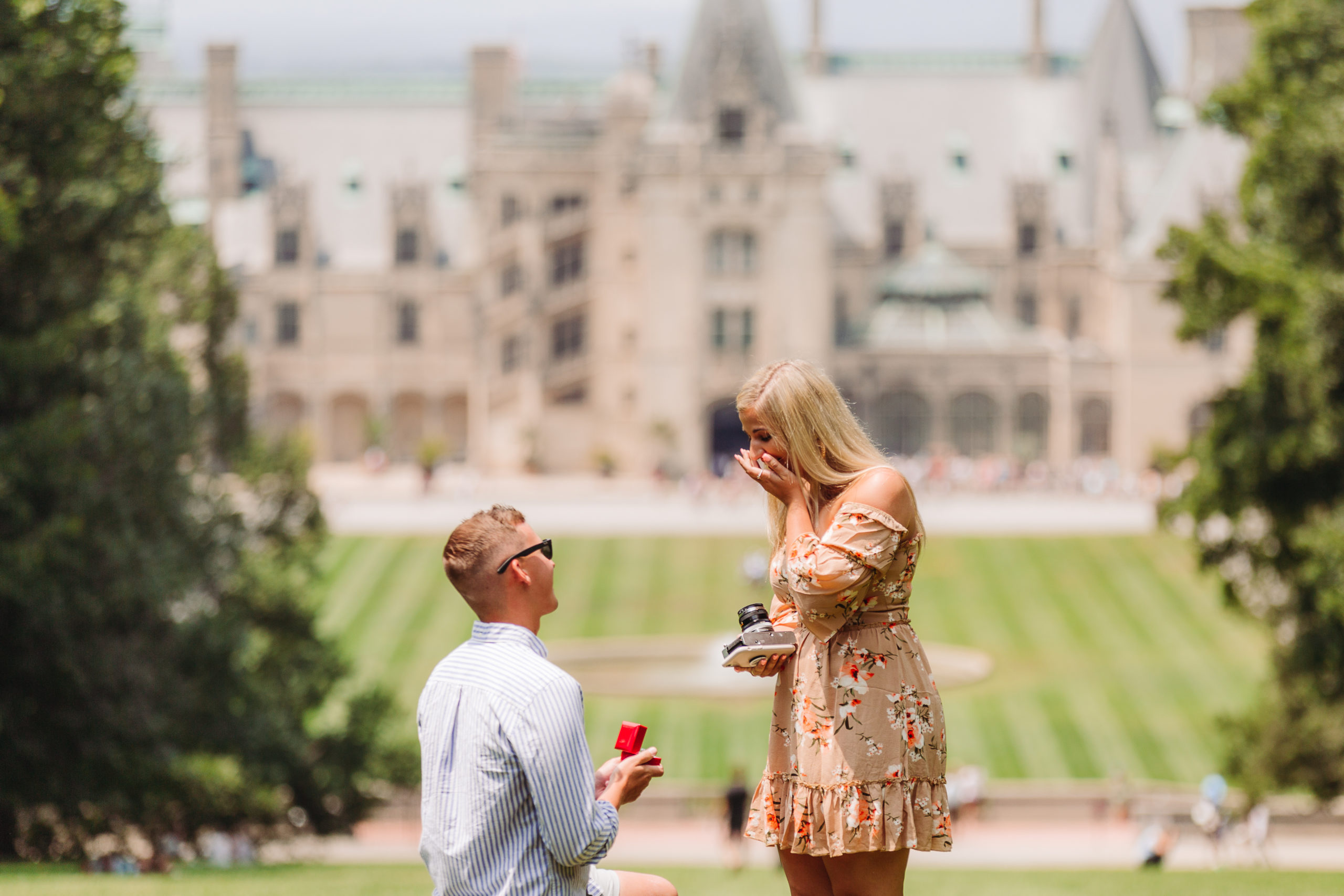 Proposal Biltmore lawn summer ~ Elope Outdoors