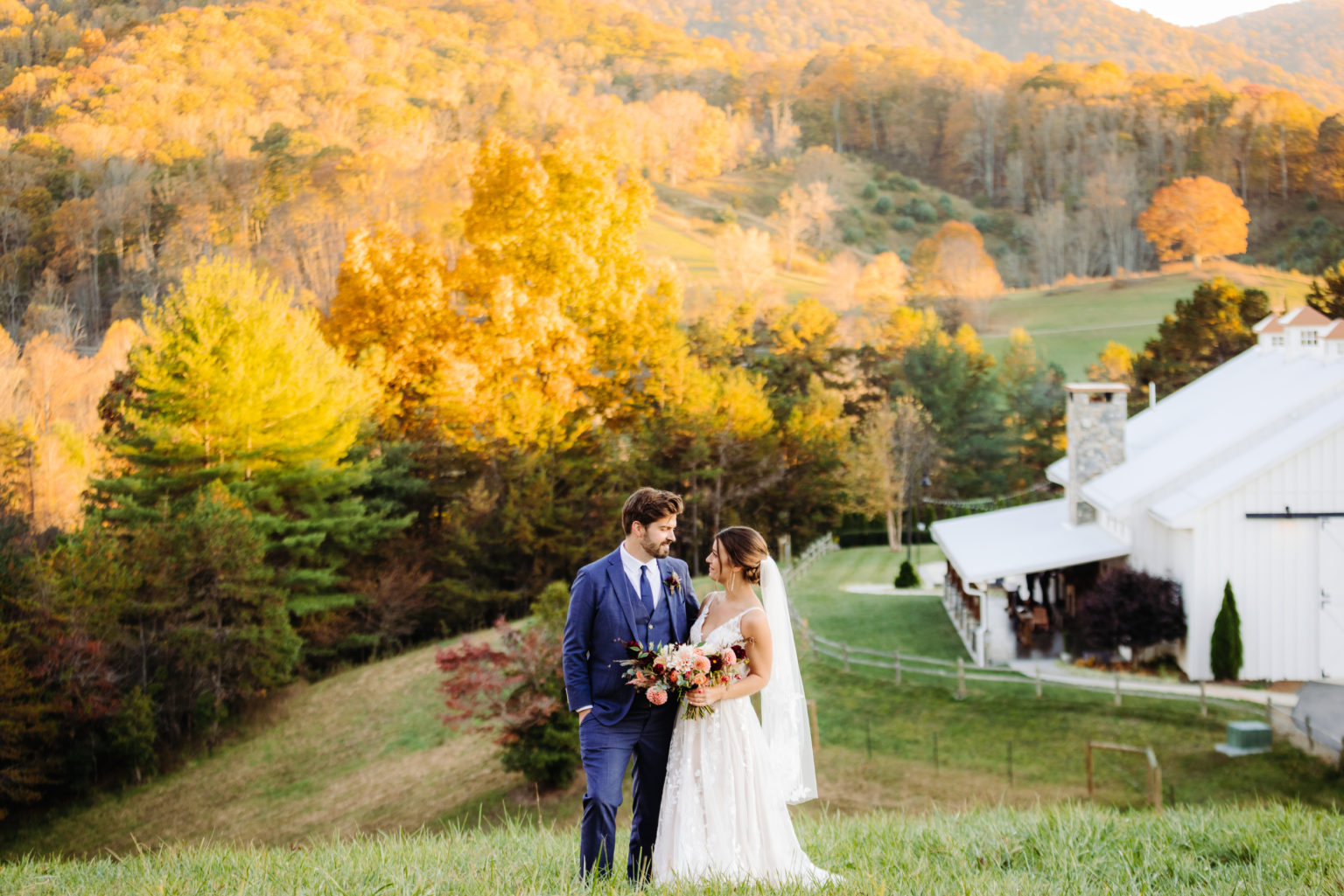 Golden Autumn Asheville Elopement - Chestnut Ridge Outdoor Wedding ...